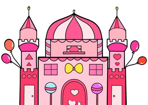 怎么画城堡简笔画大全带颜色（汇总16张）简笔画图片大全