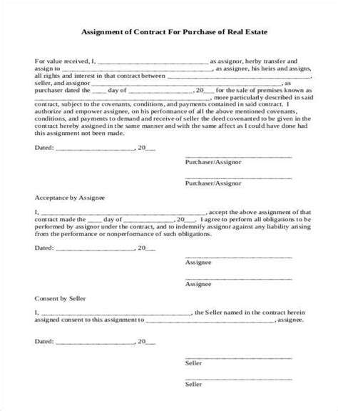 Credit Assignment Agreement Template Parahyena