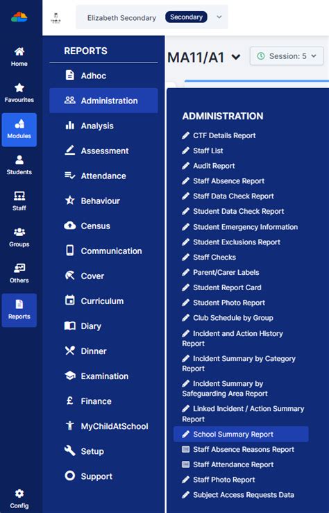 How To Run The School Summary Report Bromcom Documentation Centre