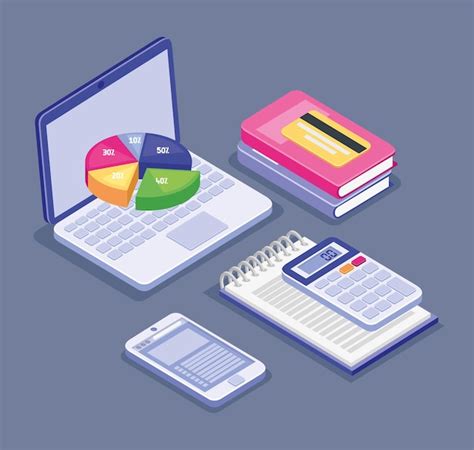 Free Vector Computer And Budget Management Icons