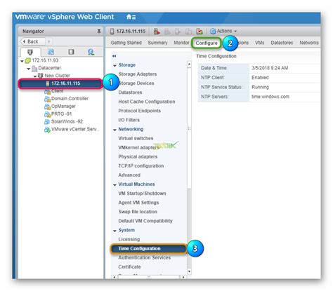 تنظیم Ntp از طریق Vcenter برای سرور های Esxi
