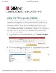 Optimizing Database Performance With Performance Analyzer Course Hero