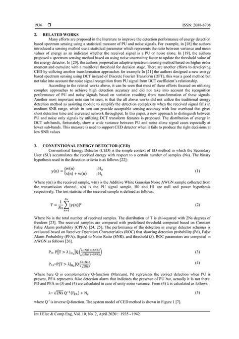 A Combined Spectrum Sensing Method Based Dct For Cognitive Radio System Pdf
