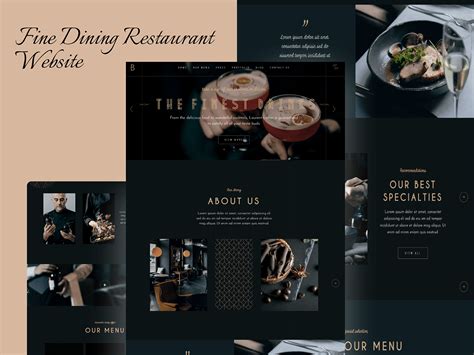 Wordpress Fine Dining Restaurant Website Design Behance