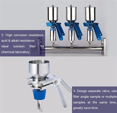 Laboratory Filter 3 Branch Glass Manifolds Filtration Equipment
