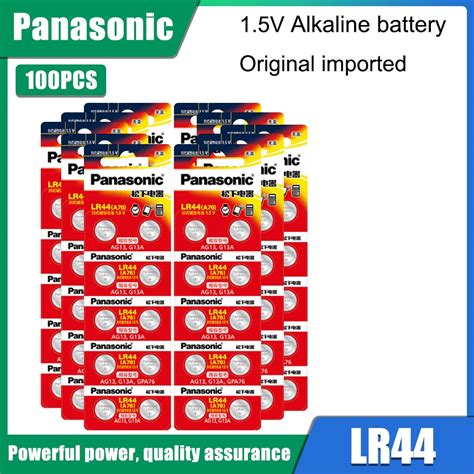 Panasonic A76 Lr44 Ag13 G13a Lr1154 Sr1154 357a Sr44 15v Button Coin