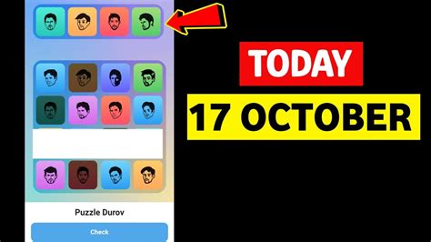 17 October Major Puzzle Durov Solved Today Major Daily Combo Card 17