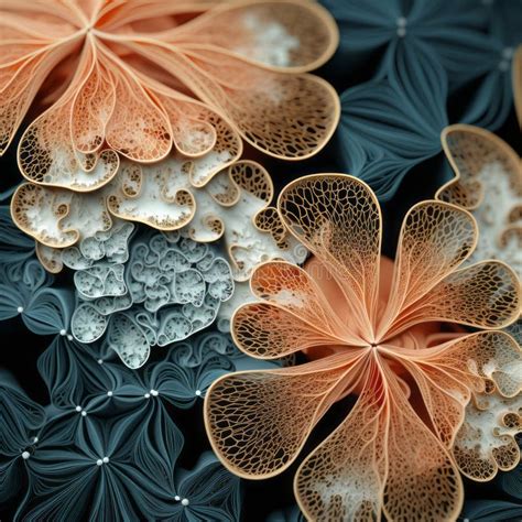 Abstract Fractal Flowers A Data Visualization Inspired By Biomimicry Stock Illustration