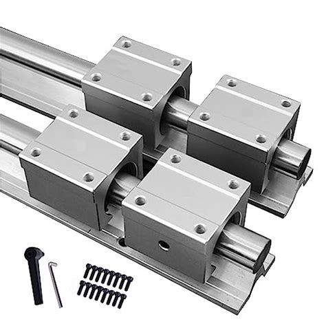 guwanji linear rail 2 pcs sbr20 2000mm linear slide rails and 4 pcs