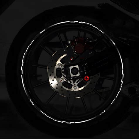 17inch Motorcycle Wheel Sticker Reflective Rim Decal Hub Stripe Tape