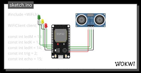 Tinggi Air Sungai Wokwi Esp32 Stm32 Arduino Simulator