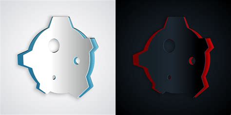 종이 회색과 검은 색 배경에 고립 된 소행성 아이콘을 잘라 종이 아트 스타일 벡터 3차원 형태에 대한 스톡 벡터 아트 및 기타 이미지 3차원 형태 계시록 과학