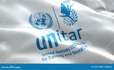 United Nations Institute For Training And Research Flag 3d Unitar Logo