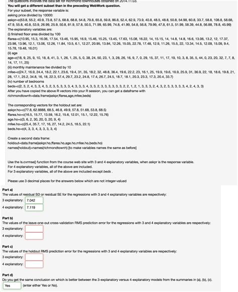 The Cross Validated Root Mean Square Prediction