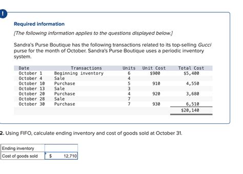 solved 2 ﻿using fifo calculate ending inventory and cost