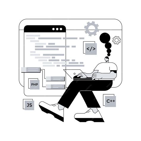 premium vector back end development abstract concept vector illustration
