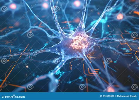 Neuronal Network Showcases Electrical Activities Pivotal For Neuroscience Research Stock