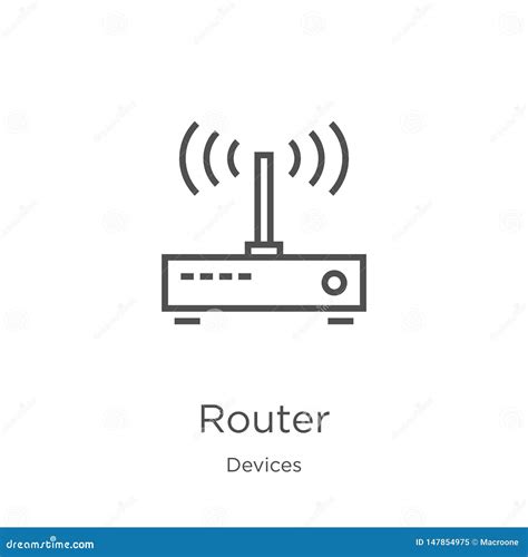 Router Icon Vector From Devices Collection Thin Line Router Outline Icon Vector Illustration