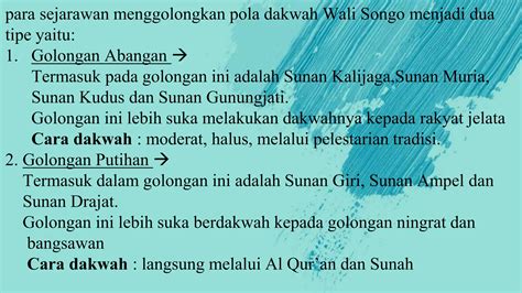 Wali Songo Persebaran Dakwah Walisongo Di Indonesia Metode Dakwah