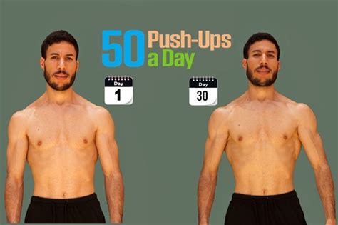 50 Push Ups A Day For 30 Days 50 Push Ups Push Up Challenge Push Up