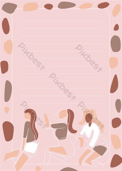 Abstract Color Block Woman Border Background PSD Free Download Pikbest