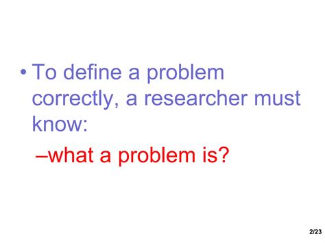 Defining Research Problem Ppt Ppt