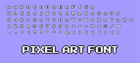 Arte De Píxeles Vectoriales Estilo De 8 Bits Abc Alfabeto Mayúsculas