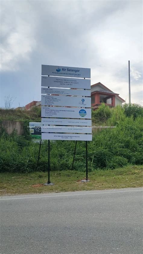 Air Selangor Construction Project Signboard Signage At Bandar Indera