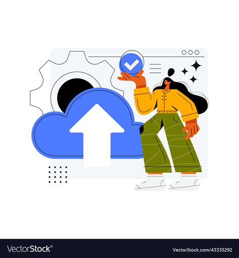 Business Cloud Computing Data Provision And Cloud Vector Image