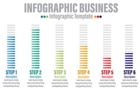 현대 바 비즈니스 인포 그래픽 막대 차트 인포그래픽 템플릿입니다 추상적인 디지털 비즈니스 인포그래픽 워크 플로우 프로세스