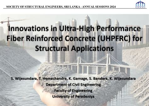 Sahan Bandara On Linkedin Uhpfrc Ssesl