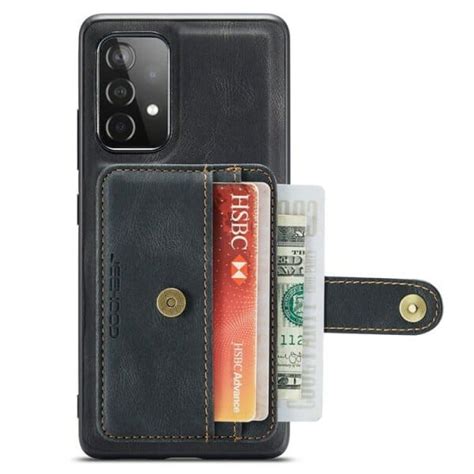 Black Card Holder Wallet Case Samsung Galaxy A53 Smart Case
