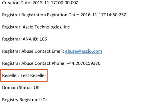 New Ascio Whois Update Ascio