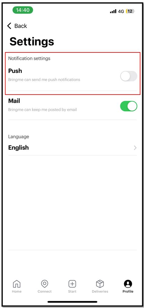 How To Deactivate Push Notifications In The Bringme App Bringme