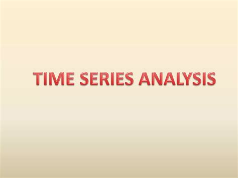Time Series Analysis Ppt