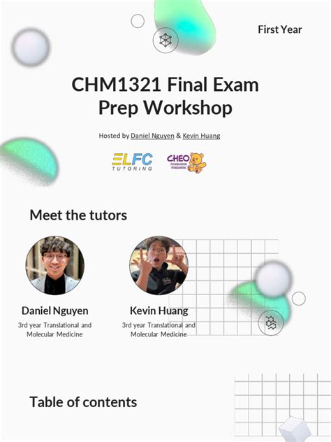 Lfcs Chm1321 Final Exam Prep Workshop Pdf Chemical Reactions Chemistry