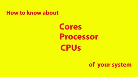 Cores Of Computer Systems Youtube