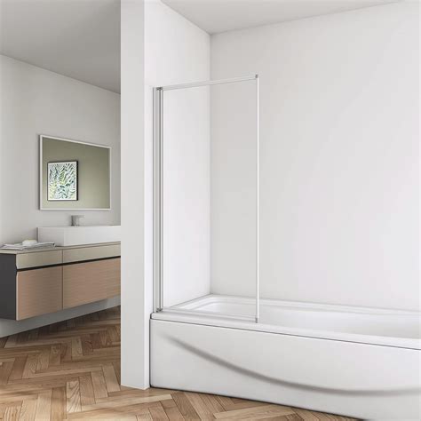 Biubiubath 1 Fold Folding Pivot Shower Bath Screen Glass Door Panel