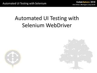Automated Ui Testing PPT