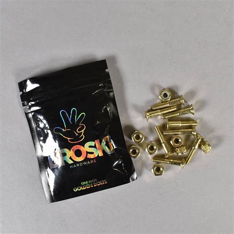 Broski Hardware Golden Skateboard Bolts 1 Allen Skateboards From