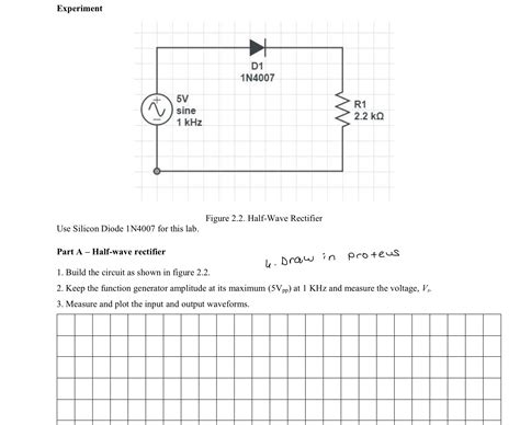 Solved ExperimentFigure Half Wave RectifierUse Silicon Chegg