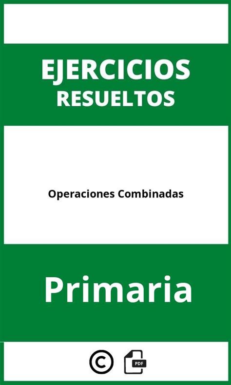 Operaciones Combinadas Primaria Ejercicios PDF