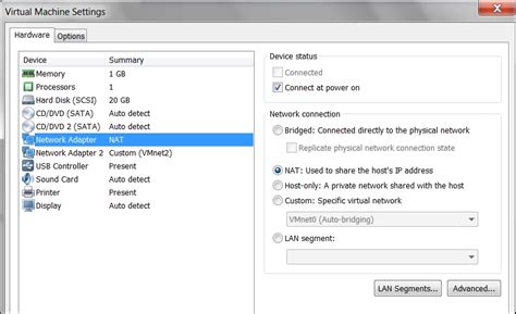 Selecting Network Connections Building Virtual Pentesting Labs For