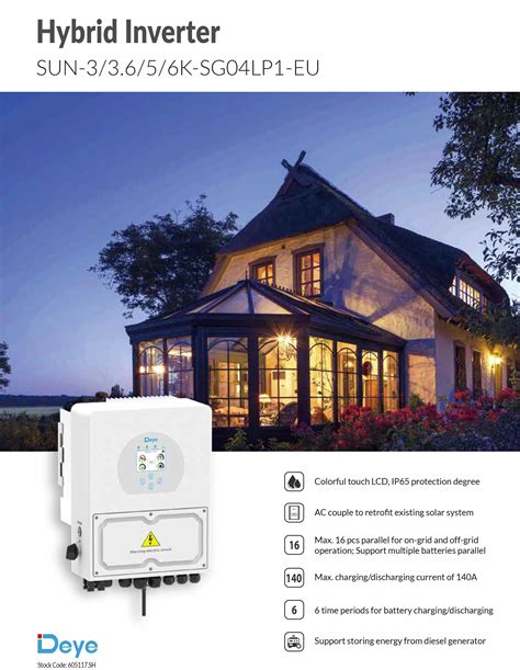 Deye Hybrid Inverter 3kw Hybrid Solar Inverter With Lithium Battery 48v