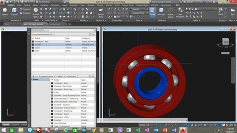 Fidget Spinner In Autocad 3d 2016 W Bearings Part2 Autocad Fidget