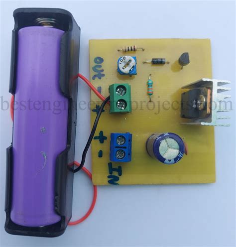 Lithium Ion Battery Charger Circuit Using LM Engineering Projects