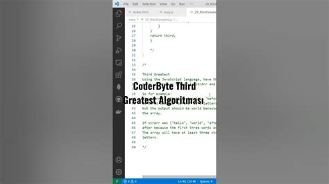 Coderbyte Third Greatest Algoritması Ve Javascript Çözümü Youtube