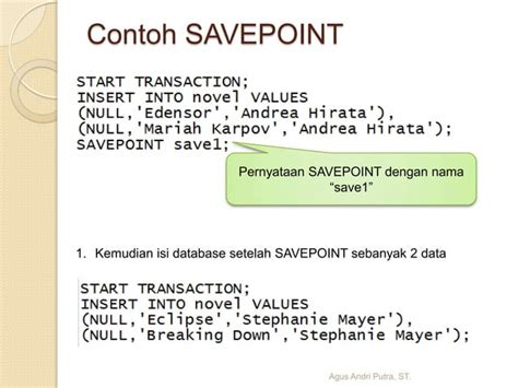 Pengolahan Transaksi Pada Mysql Pptx