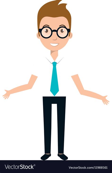 Young Man Teacher Character Royalty Free Vector Image