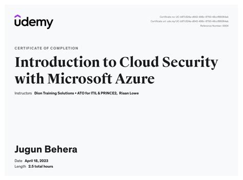 Udemy Course Completion Certificate Jugun Behera